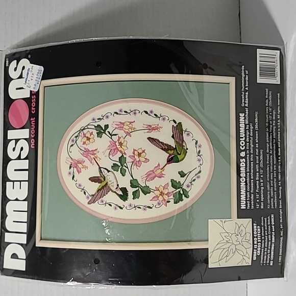 Dimensions | Art | Dimensions No Count Cross Stitch Hummingbird ...